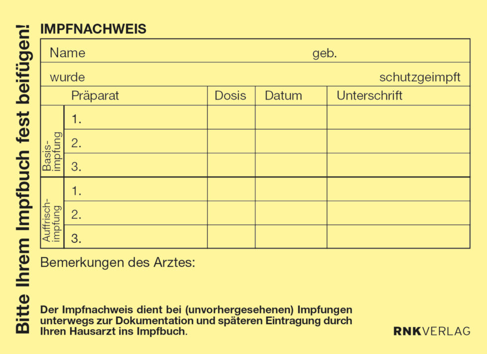 Europäischer Notfall-Ausweis, 105x75mm - RNK Verlag Europäischer Notfall-Ausweis, 105x75mm - RNK Verlag