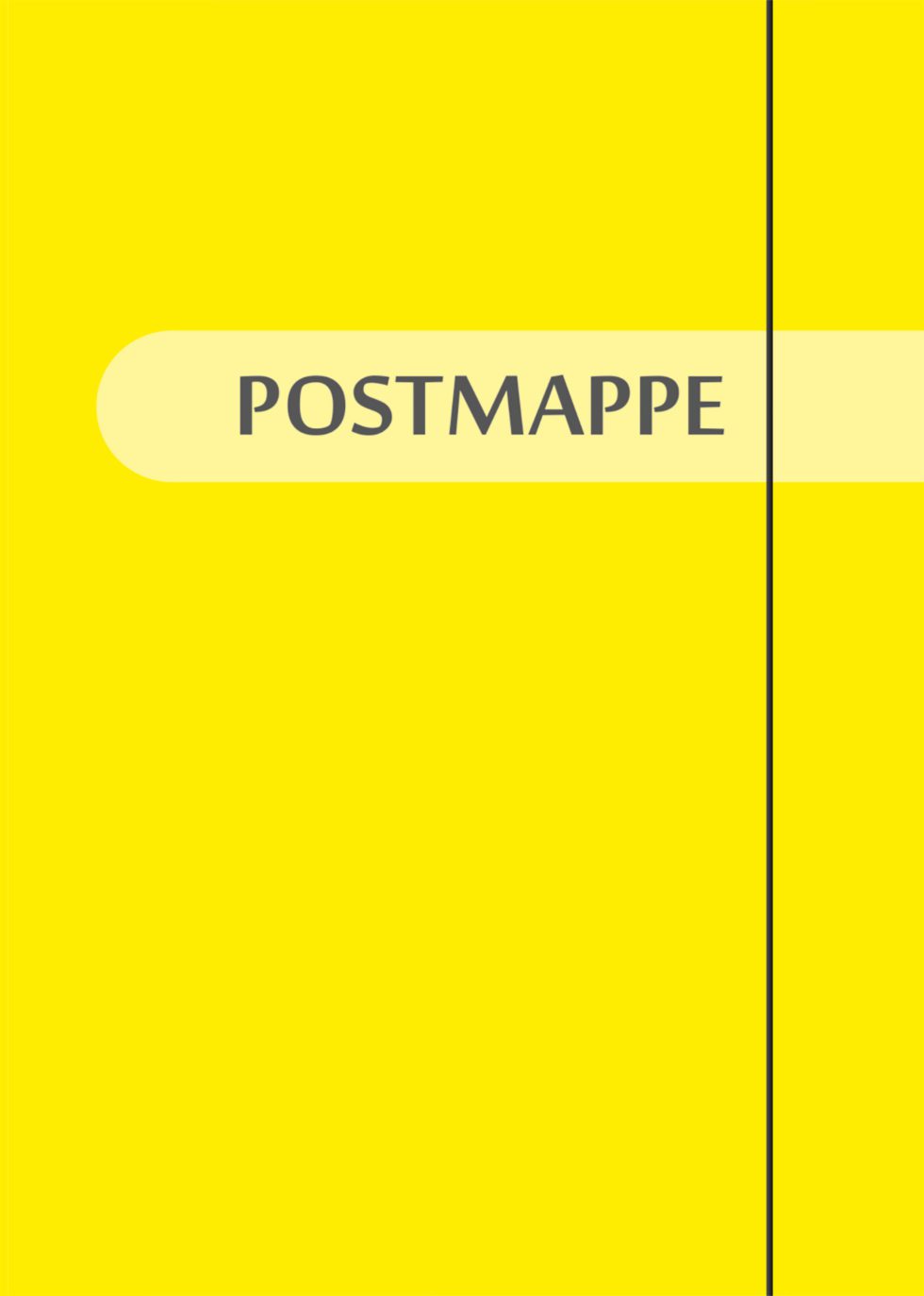 Postmappe für DIN A4 – stabiler Karton, gelb, mit Gummizugverschluss, 1 ...